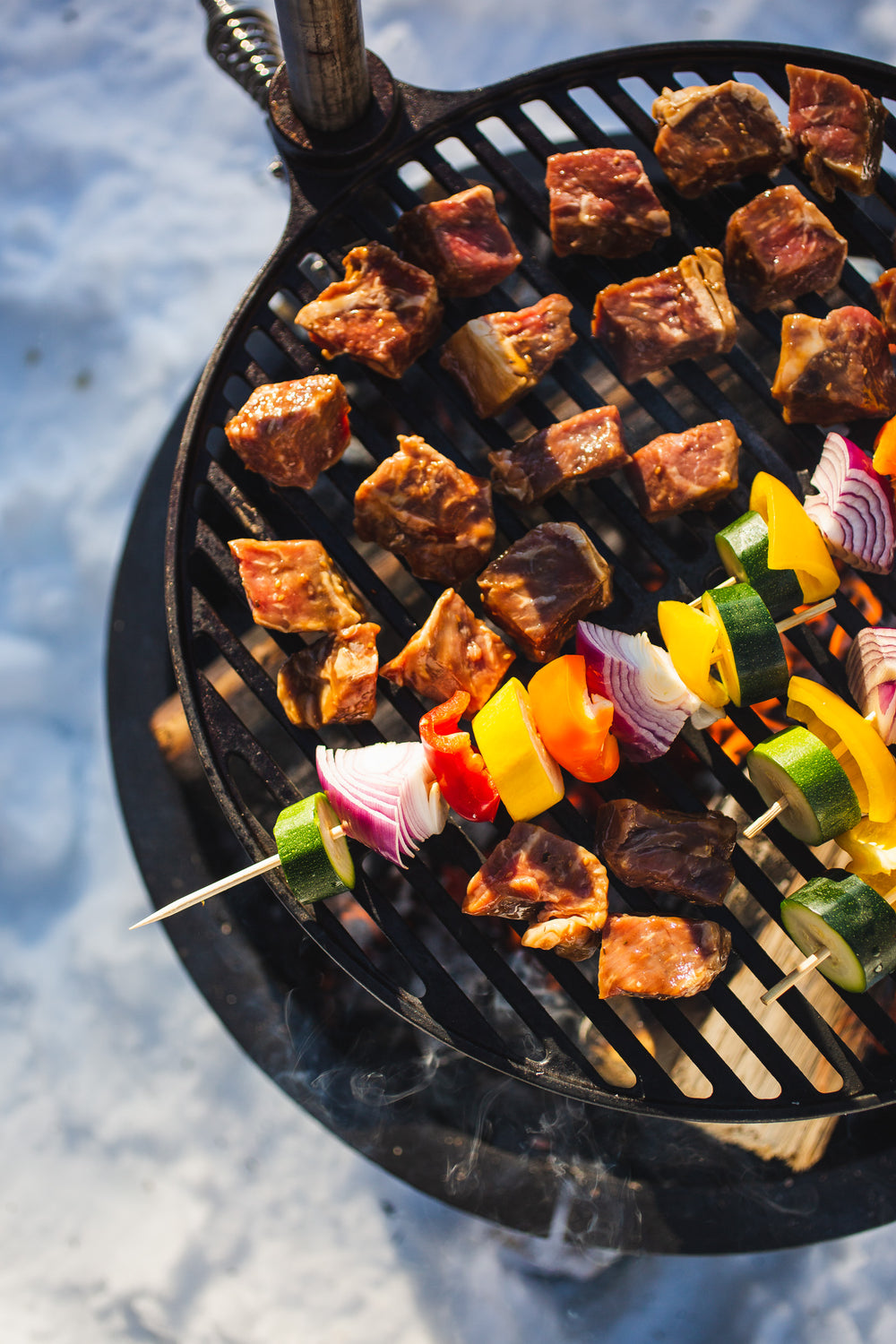 Original Sherman Cookers | Fire Pit Grill - Cast Iron - Dual Fuel
