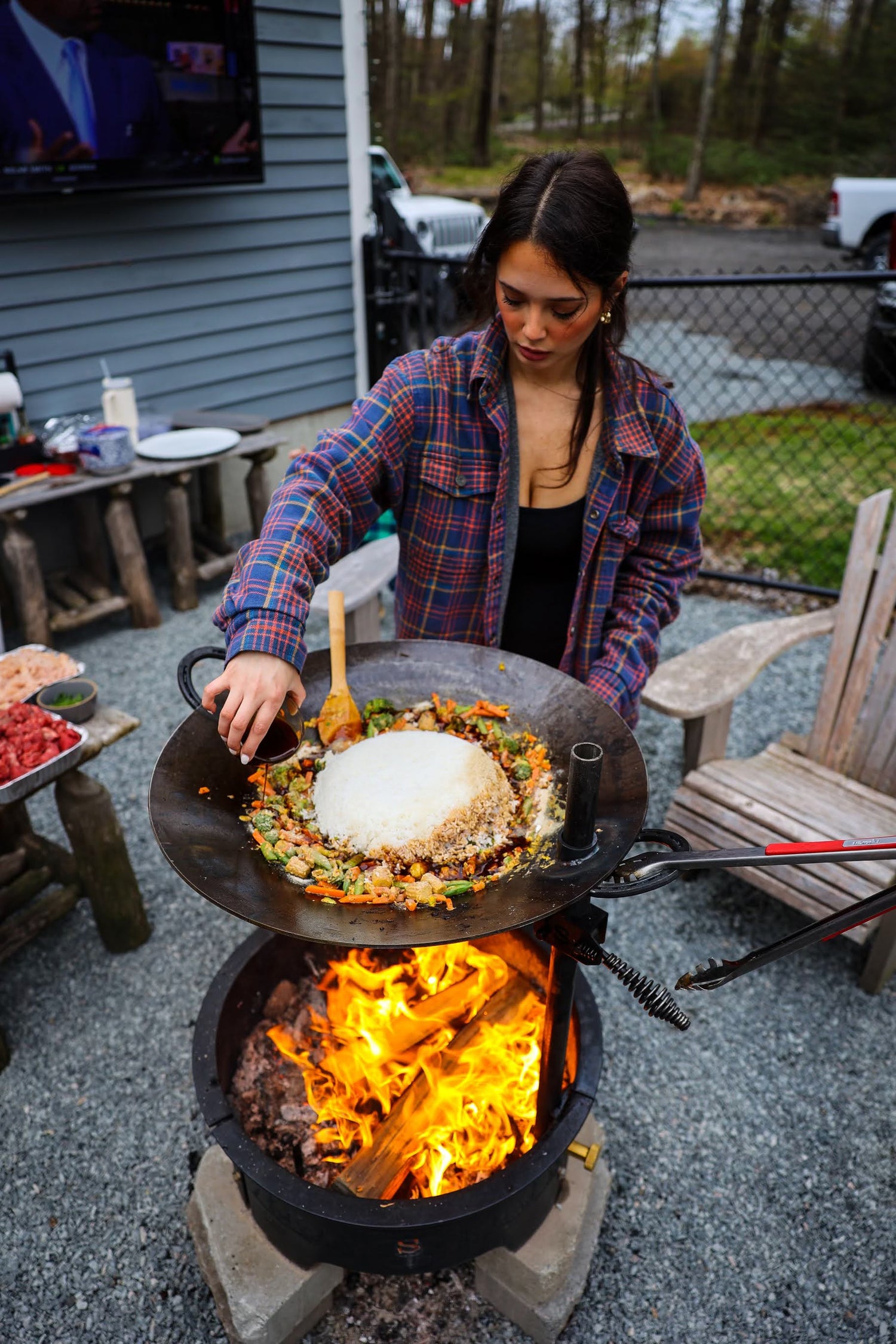 Original Sherman Cookers | Fire Pit Grill - Cast Iron - Dual Fuel